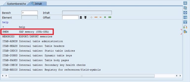 Memory-ID und Parameter-ID im Debugger analysieren - ABAP
