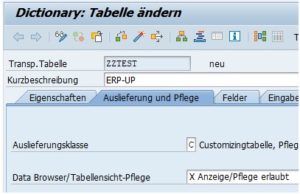 Customizing-Tabelle im Produktivsystem pflegen - SAP ERP - Administration