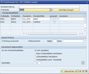 Suchhilfen über Prüftabellen im ABAP Dictionary - Administration