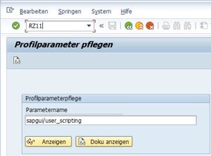 SAP GUI Scripting aktivieren - Allgemein